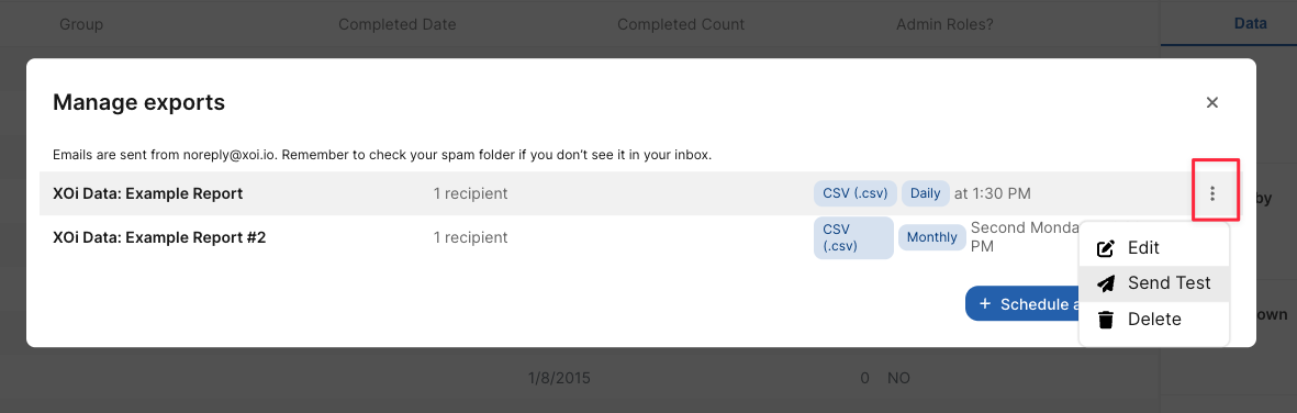 Exporting from the Report Builder – XOi Technologies